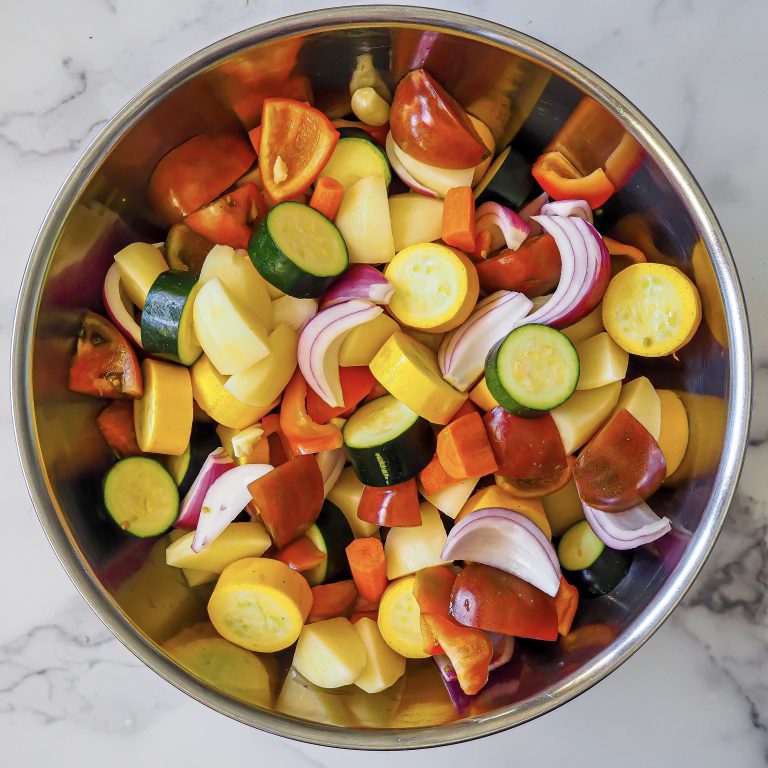 Briami - Greek Style Mixed Oven-Roasted Vegetables