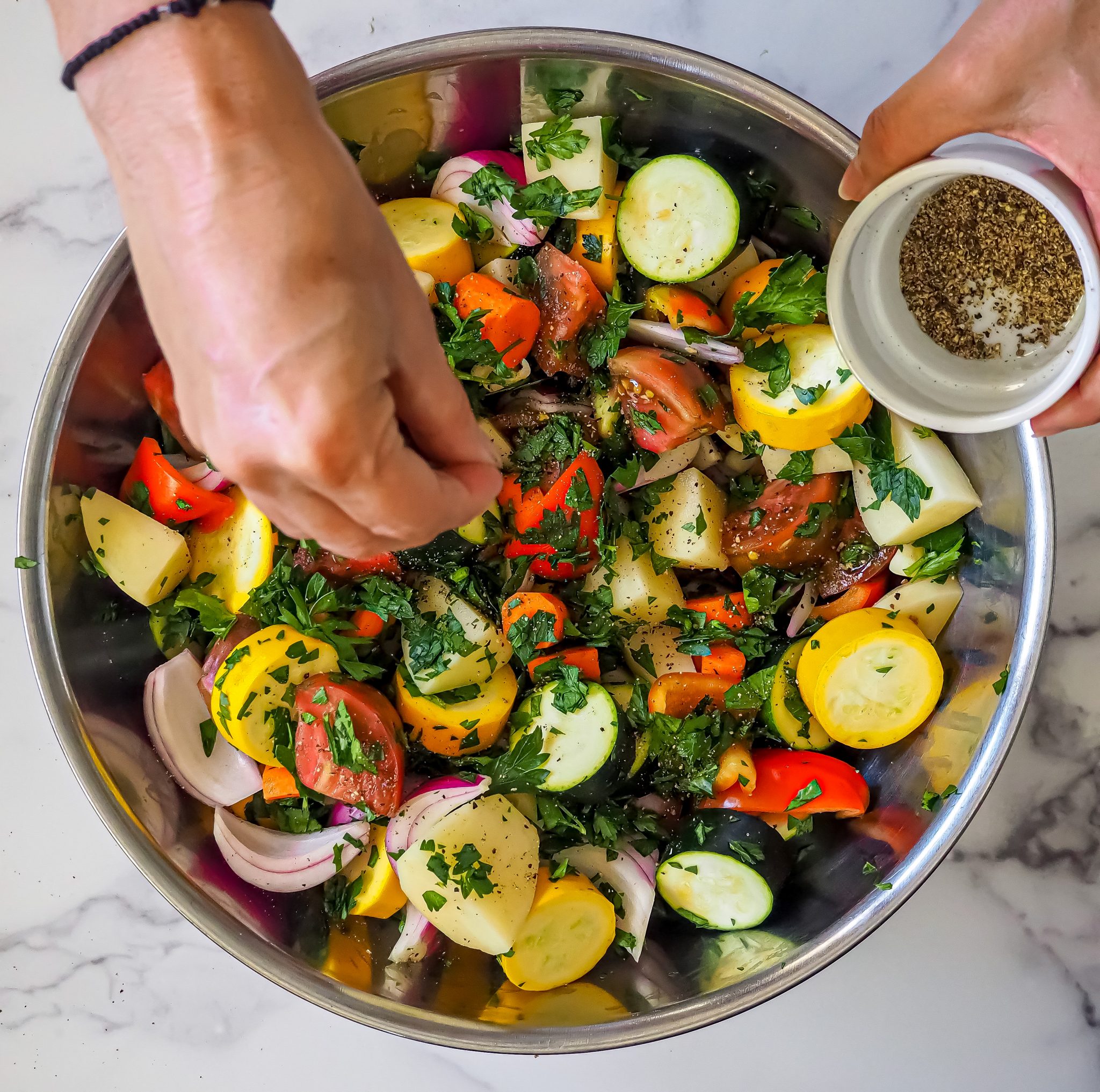 Briami - Greek Style Mixed Oven-Roasted Vegetables