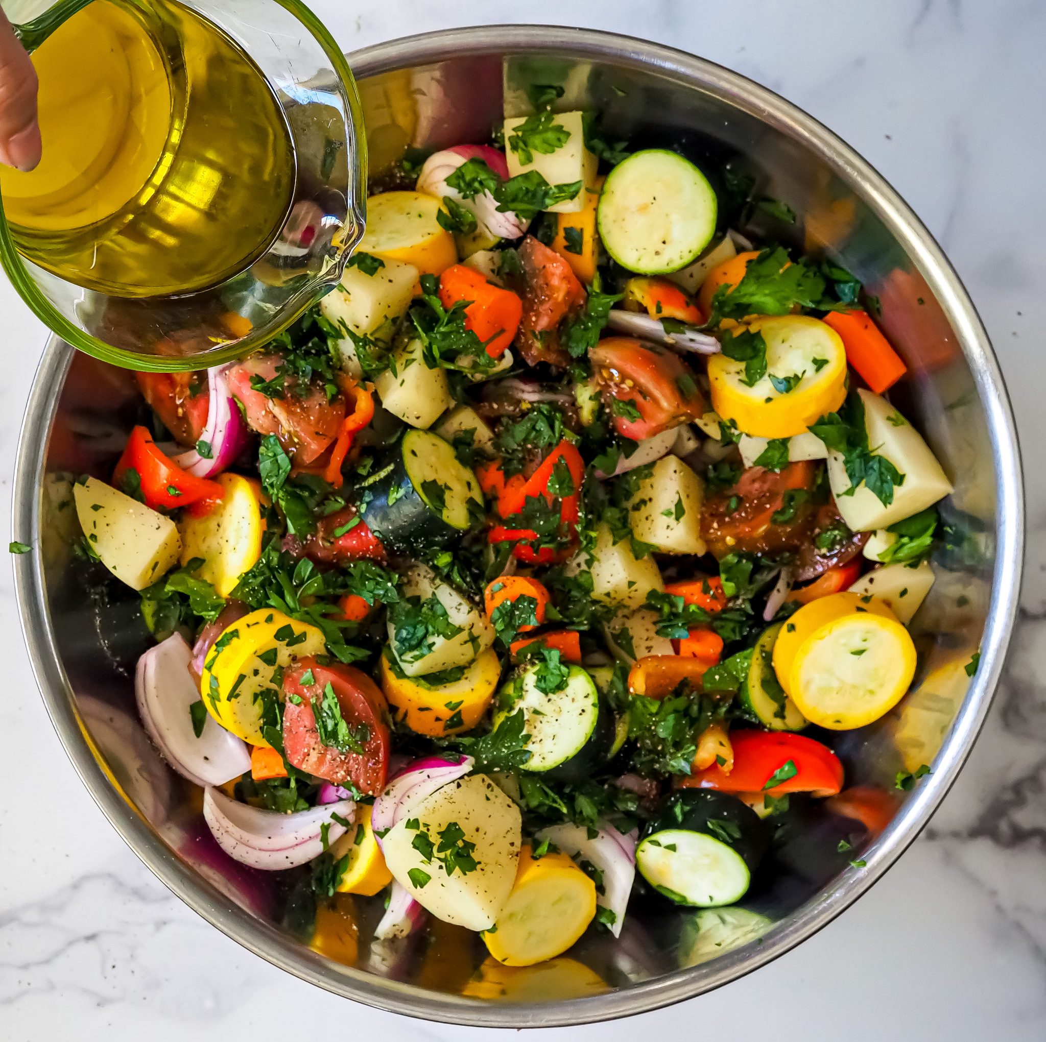 Briami - Greek Style Mixed Oven-Roasted Vegetables