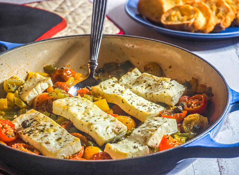 Oven Baked Feta - Feta Sto Fourno- Cook Like a Greek